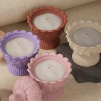 China Crystal dropper resin storage flowerpot DIY relief pattern cement gypsum candle cup silicone mold for sale