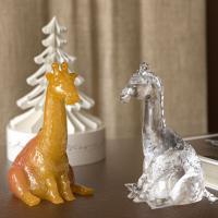 China DIY Epoxy Resin Crystal Dropper Mirror 3D Three-dimensional Giraffe Ornament Silicone Mold Wholesale for sale