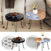 China DIY Crystal Dropping Gel Large Circular Table Honeycomb River Table 30cm Round Desktop Silicone Mold for sale