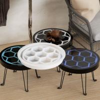 China DIY Crystal Dropping Gel Large Circular Table Honeycomb River Table 30cm Round Desktop Silicone Mold for sale