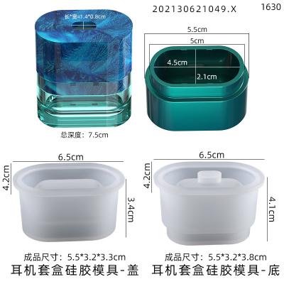 China DIY Crystal Dropping Gel Mold 2nd Generation Bluetooth Earphone Case Jewelry Silicone Mold Spot Wholesale for sale