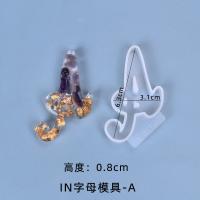 China DIY Crystal Dropping Gel Mold IN Customized Version Personalized 26 Letter Pendant Table Silicone Mold for sale