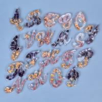 China DIY Crystal Dropping Gel Mold IN Customized Version Personalized 26 Letter Pendant Table Silicone Mold for sale