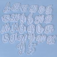 China DIY Crystal Dropping Gel Mold IN Customized Version Personalized 26 Letter Pendant Table Silicone Mold for sale