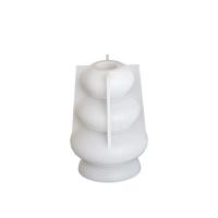 China Ins Wind Stacked Circle Candlestick Pendulum Silicone Mold Aromatherapy Gypsum Candle Base Drip Grinding Machine for sale