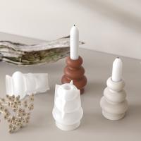 China Ins Wind Stacked Circle Candlestick Pendulum Silicone Mold Aromatherapy Gypsum Candle Base Drip Grinding Machine for sale