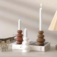 China Ins Wind Stacked Circle Candlestick Pendulum Silicone Mold Aromatherapy Gypsum Candle Base Drip Grinding Machine for sale