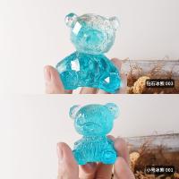 China Diamond Bear Ice Grid Silicone Mold DIY Cutting Surface Stereoscopic Geometry Bear Candle Pendant Dropping Grinding Tool for sale