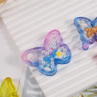 China DIY Crystal Drop Glue Mirror Resin Butterfly Sand Pendant Keychain Pendant Silicone Mold Wholesale for sale