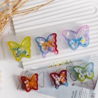 China DIY Crystal Drop Glue Mirror Resin Butterfly Sand Pendant Keychain Pendant Silicone Mold Wholesale for sale