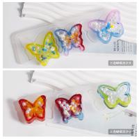 China DIY Crystal Drop Glue Mirror Resin Butterfly Sand Pendant Keychain Pendant Silicone Mold Wholesale for sale