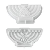 China Cross Border Hot Selling Flame Pattern Nine Hole Candle Holder Silicone Mold DIY Aromatherapy Candle Decoration Gypsum Mold for sale