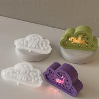 China Cloud Swan Unicorn Deer Couple Silhouette Lamp Silicone Mold DIY Aromatherapy Gypsum Nightlight Ornament Grinding for sale