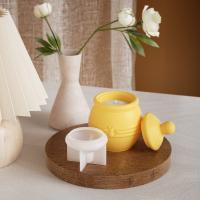 China DIY Crystal Dropper Resin Bee Jar Storage Box Aromatherapy Gypsum Candle Cup Ornament Silicone Mold for sale