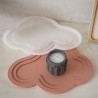 China Dropping Resin Irregular Terraced Tray Ornament DIY Cement Gypsum Dish Plate Silicone Mold for sale