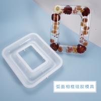 China DIY Crystal Dropper Mold, Photo Frame, Table Decoration, Rounded Corners, Curved Shape, Homemade Photo Frame, Silicone Mold for sale