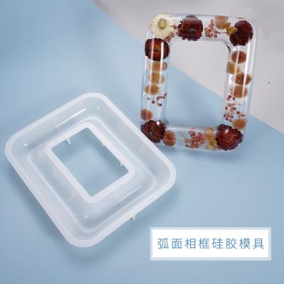 China DIY Crystal Dropper Mold, Photo Frame, Table Decoration, Rounded Corners, Curved Shape, Homemade Photo Frame, Silicone Mold for sale
