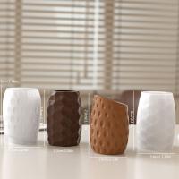 China Ins Wind Hexagonal Cut Elliptical Wave Pattern Vase DIY Resin Gypsum Cement Flower Pot Flower Utensil Silicone Mold for sale