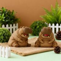 China Popular Cartoon Hippopotamus Silicone Mold Creative Home Decoration Ornament Gypsum Mold DIY Easter Candle Mold for sale