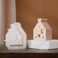 China DIY Aromatherapy Gypsum LOVE Peace Dove Hollow House Small Night Light Candlestick Ornament Silicone Mold for sale