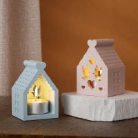 China DIY Aromatherapy Gypsum LOVE Peace Dove Hollow House Small Night Light Candlestick Ornament Silicone Mold for sale