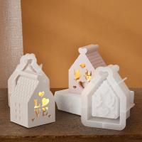 China DIY Aromatherapy Gypsum LOVE Peace Dove Hollow House Small Night Light Candlestick Ornament Silicone Mold for sale