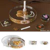 China Crystal Dropper Resin Circular Tray River Desktop Small Circular Square Coaster Silicone Mold for sale