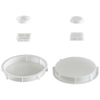 China Crystal Dropper Resin Circular Tray River Desktop Small Circular Square Coaster Silicone Mold for sale