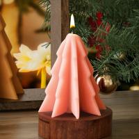 China DIY Glue Christmas Tree Candle Silicone Mold Christmas Aromatherapy Gypsum Candle Display Platform Mold for sale