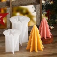 China DIY Glue Christmas Tree Candle Silicone Mold Christmas Aromatherapy Gypsum Candle Display Platform Mold for sale