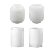 China Nordic Ins Vertical Wavy Vase Silicone Mold Simple Roman Column Hydroponic Flower Planter Mold for sale