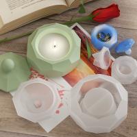 China DIY Crystal Drip Glue Cement Gypsum Storage Box Hexagonal Sectional Pattern Candle Cup Silicone Mold for sale