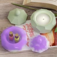 China DIY Crystal Drip Glue Cement Gypsum Storage Box Hexagonal Sectional Pattern Candle Cup Silicone Mold for sale
