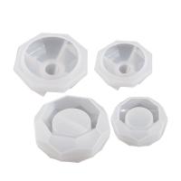 China DIY Crystal Drip Glue Cement Gypsum Storage Box Hexagonal Sectional Pattern Candle Cup Silicone Mold for sale
