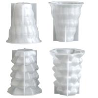 China DIY Aromatherapy Gypsum Cement Resin Christmas Tree Candlestick Ornament Candle Base Jewelry Silicone Mold for sale