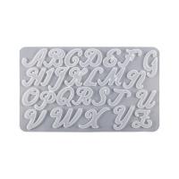 China Crystal Dropper Full Page English Letter Mold Resin Large Grass English Letter Pendant Keychain Hanging Grinder for sale