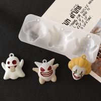 China DIY Halloween Ghost Devil Hanging Pendant Mold Sunflower Clown Jewelry Silicone Mold for sale