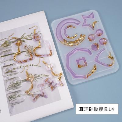 China DIY Crystal Dropper Mold Homemade Earrings, Pendants, Earrings, Heart-shaped Silicone Molds Wholesale for sale
