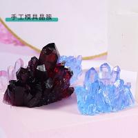 China DIY Crystal Dropper Mold, Crystal Cluster, Stone Rockery, Ice Block, Crystal Ornament, Handmade Silicone Mold for sale