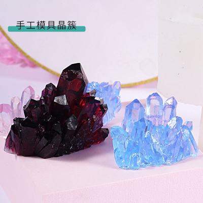 China DIY Crystal Dropper Mold, Crystal Cluster, Stone Rockery, Ice Block, Crystal Ornament, Handmade Silicone Mold for sale