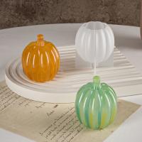 China Crystal Dropper Resin Gypsum Pumpkin Candle Ornament Silicone Mold DIY Halloween Series Grinding Tool for sale