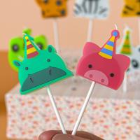 China DIY Aromatherapy Gypsum Cartoon Four In One Small Animal Birthday Party Baking Decoration Candle Silicone Mold for sale