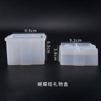 China DIY Crystal Dropping Glue Handmade Silicone Mold Bow Gift Box Mold Jewelry Storage Box Mold for sale