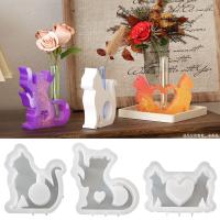 China DIY Drip Glue Flower Vase Branch Hydroponic Flower Utensils Pendant Platform Film Set Little Cat Series Flower Utensils Silicone Mold for sale