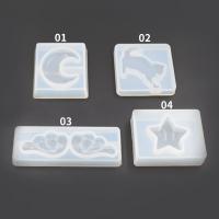 China Crystal Resin Pendant Silicone Mold No Sanding DIY Handmade Jewelry Moon Cat Wings Star for sale