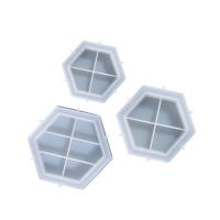 China DIY Crystal Resin Tray Storage Box Mold Hexagonal Tray Hexagon Storage Box Silicone Mold for sale