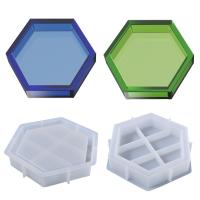 China DIY Crystal Resin Tray Storage Box Mold Hexagonal Tray Hexagon Storage Box Silicone Mold for sale