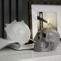 China DIY Crystal Dropper Candle Plaster Mold, Buck Tooth Skull Ornament, Table Decoration Silicone Mold for sale