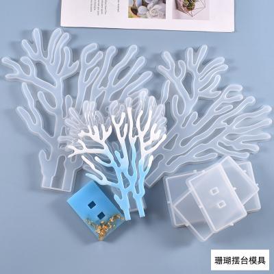 China DIY Crystal Dropper Mold, Three Sizes Of Coral Display Table, Coral Base Display Table, Silicone Mold for sale
