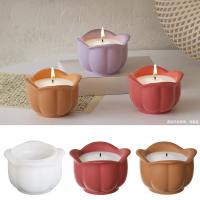 China DIY Gypsum Aromatherapy Candle Cup Rose Storage Jar Mirror Flower Pot Decoration Silicone Mold Wholesale for sale